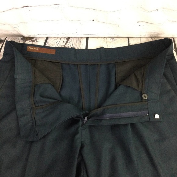 Perry Ellis | Pants | Perry Ellis Navy Pleated Cuffed Straight Leg ...